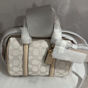 Coach | Bags | Coach Ruby Satchel 8 In Signature Textile Jacquard ...